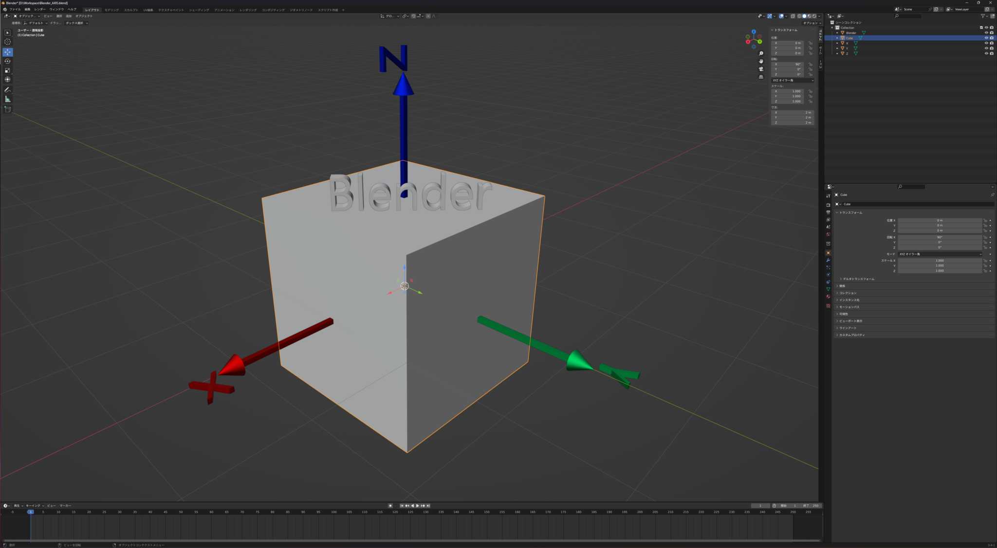 3DCGソフトの座標系 - TASCUBE